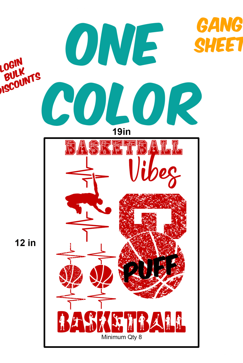 KIOKO Puff One Color Gang Sheets